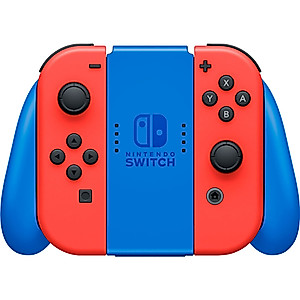 Nintendo Switch Mario Red & Blue Edition with Red Joy-Con, Blue Dock - 6.2" Touchscreen LCD Display, 32GB Internal Storage, 802.11AC WiFi, Bluetooth 4.1, Type-C - 7-in-1 Carrying Case