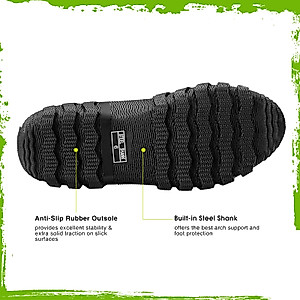 TIDEWE Rubber Boots for Women, 5.5mm Neoprene Insulated Rain Boots with Steel Shank, Waterproof Mid Calf Hunting Boots, Sturdy Rubber Work Boots for Farming Gardening Fishing (Plaid Size 8)