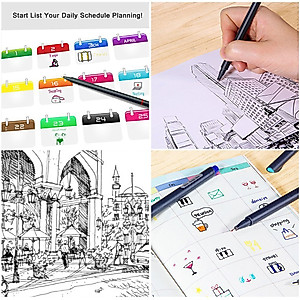 24 Fineliner Color Pens, Taotree Fine Line Colored Sketch Writing Drawing Pens for Journaling Planner Note Taking Adult Coloring Books, Porous Fine Point Markers, School Office Teacher Art Supplies