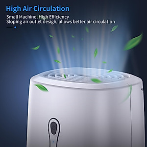 Dehumidifiers for Home, Small Dehumidifiers with Drain Hose(30OZ),2400 Cubic Feet (260 sq ft) Portable Dehumidifier for Room, Auto Shut Off, 30dB Ultra Quiet, Dehumidifiers for Bathroom, Basement,