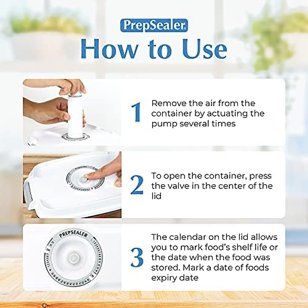 PrepSealer Marinating Vacuum System Container-Makes Food Tastier, Juicier, Healthier and More Tender (2 Liter, Square Shape, Tritan Material, Red Color, Manual Hand Pump Included)