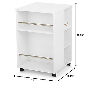 Arrow 81100 Portable 4 Sided Thread, Ribbon and Craft Storage Organization Cube, White Finish