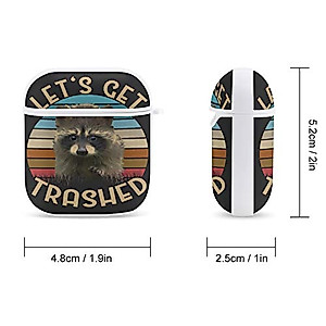 Funny Animals Raccoons Airpods Case Cover for Apple AirPods 2&1 Cute Airpod Case for Boys Girls Silicone Protective Skin Airpods Accessories with Keychain