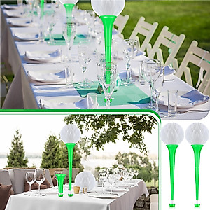 Blueweenly 8 Set Golf Table Centerpieces Golf Decorations for Party Include 8 Pcs 10 Inch Paper Honeycomb Balls and 8 Pcs Vuvuzela Plastic Trumpet DIY for Golf Bridal Shower End of Year Banquet