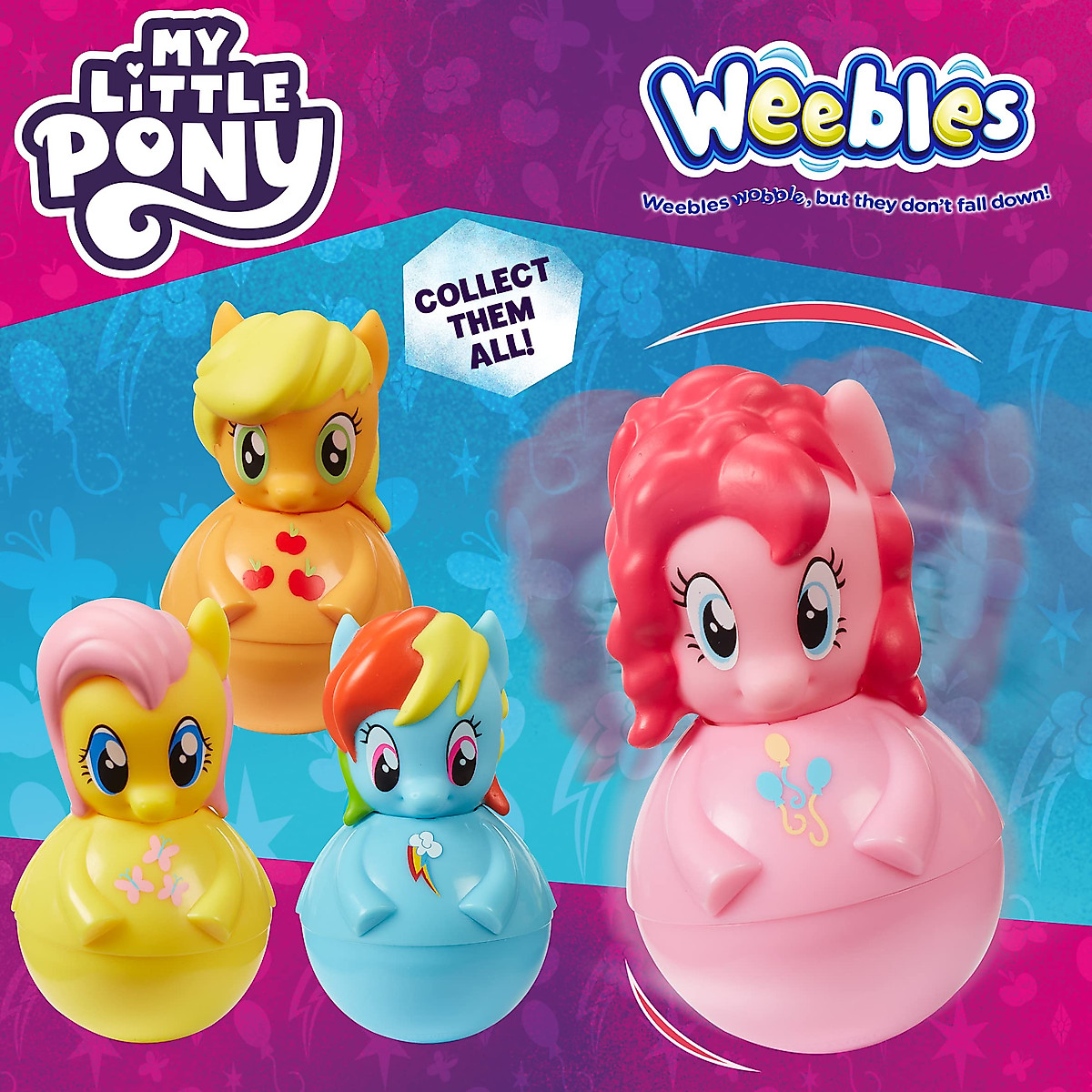 Character Options 07756 WEEBLES Four Pack, Wobble, Preschool Figures, My Little Pony Toys, Multi-Color