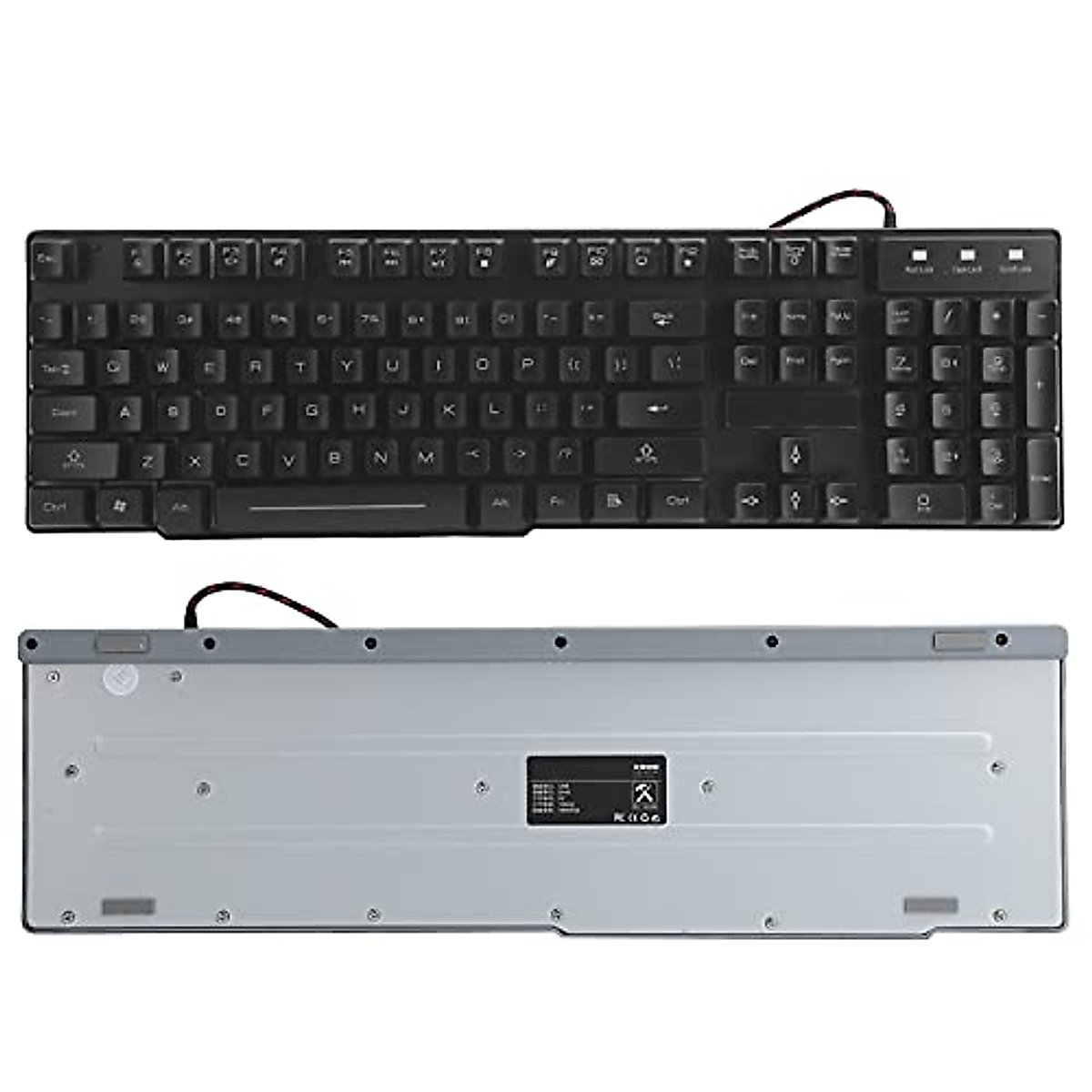 Janzoom USB Gaming Keyboard, 104 Keys Waterproof USB Computer Keyboard for Computer