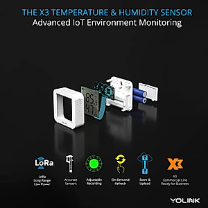 YoLink X3 Version Temperature & Humidity Sensor, Supports App Real-Time Data Refresh, Alexa, IFTTT, Home Assistant Integration - YoLink Hub Required