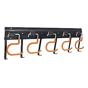 Gadpiparty 1 Set Tool Storage Hanging Strip Heavy Duty Storage Wall Organizer Coat Rack Shelf Bathroom Broom Holder Garage Tool Hanger Storage Shelf Hanger Wall Mount Hanger Hooks Metal