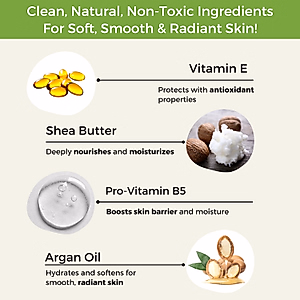 RaGaNaturals Natural Unscented Body Lotion for Dry Skin with Shea Butter and Vitamin E & B5 - Hydrating, Nourishing, Fragrance Free Hand Moisturizer With Organic Essence - For Women, Men, Kids - 8 Oz