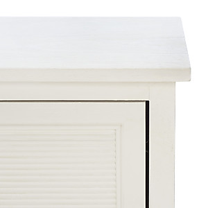 SAFAVIEH Home Collection Ryder Distressed White 2-Door 1-Shelf Entertainment Media Stand up to 55" Flatscreen TV