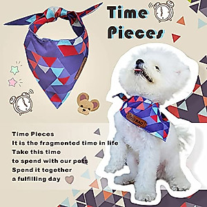 DeerBAO Dog Bandanas 4Pack,Dog Scarf,Dog Bandanas boygirl,Premium Durable Fabric,Adjustable Fit,Unique Shape,Suitable for All Kinds of Dogs,Provide Various Sizes(Large, Plaid)