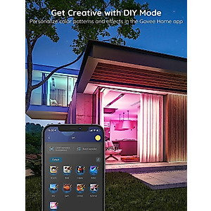 Govee 100ft LED Strip Lights, Bluetooth RGB LED Lights with App Control, 64 Scenes and Music Sync LED Strip Lighting for Bedroom, Living Room, Kitchen, Party, ETL Listed Adapter
