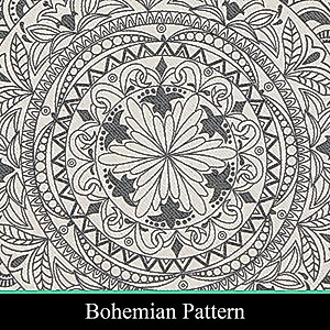 HEBE 6 Ft Round Area Rugs Washable Chic Bohemian Mandala Hand Woven Cotton Round Rug with Tassels Indoor Throw Area Rug Circle Carpet for Living Room Kids Room