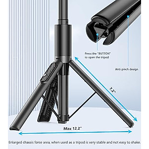 Gahenwo 60" Phone Tripod & Selfie Stick with Remote for Cell Phone 4"-7", Portable Smartphone Tripod Stand Compatible with iPhone Android, Lightweight Travel Tripod for Selfies Video Recording Vlog
