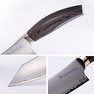 Messermeister Kawashima 10” Slicer Knife - SG2 Powdered Steel, Eco-Brass Bolster & Walnut Pakkawood Handle - Made in Seki, Japan