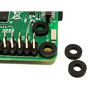 (100 Pack) Tiny Electronics Rubber Washers - for use with Various Circuit Boards and Raspberry Pi