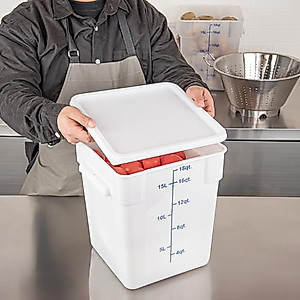 Restaurantware-LID ONLY: Met Lux Food Container Lid, 1 Square Lid For Storage Container - Containers Sold Separately, With Pull-Corner Tab, White Plastic Lid, Dishwashable, Freezable