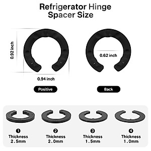 Hinge Shim Kit DA99-04158A Fit for Samsung Refrigerator Door Hinge Shim for Refrigerator Height Adjustment RF22R7551DT/AA, RF28K9580SR/AA, RF30KMEDBSR/AA, DRF36C000SR/DA