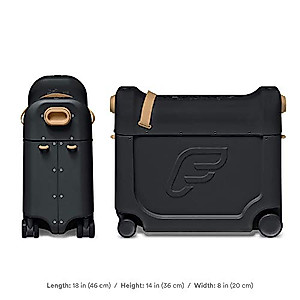 JetKids by Stokke BedBox, Lunar Eclipse - Kid's Ride-On Suitcase & In-Flight Bed - Help Your Child Relax & Sleep on the Plane - Approved by Many Airlines - Best for Ages 3-7