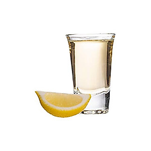 Burns Glass Flared Tequila Glasses, Heavy Base Shot Glass Set, 1 Oz. (Set of 6)