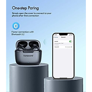 FUNSOUND Wireless Earbuds, Bluetooth Earbuds Noise Cancelling with 4 ENC Microphones, 60 Hrs Playtime, IPX7 Waterproof Bluetooth 5.3 in-Ear Stereo Headphones for iPhone | Android, Black