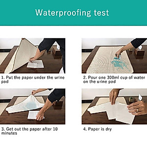 39"X47" Washable Waterproof Urine Pads Incontinence Bed Diaper Changing Mat Mattress Sheet Protector, Absorbency Hosptial Pee Pads Quilt Underpad Sheet for Baby Adults, Beige