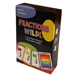 Fractions Wild - Match Fraction Number or Color to be The First to get rid of All Your Cards! Easy to Learn, Fun to pla Math Game for 3rd, 4th, 5th and 6th Grades.