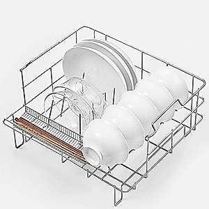 YDTZ Complete Portable Countertop Dishwasher with 5-Liter Built-in Water Tank, 5 Programs, Baby Care, Glass & Fruit Wash No Installation of Small Kitchen Dishwashing Machine (White)