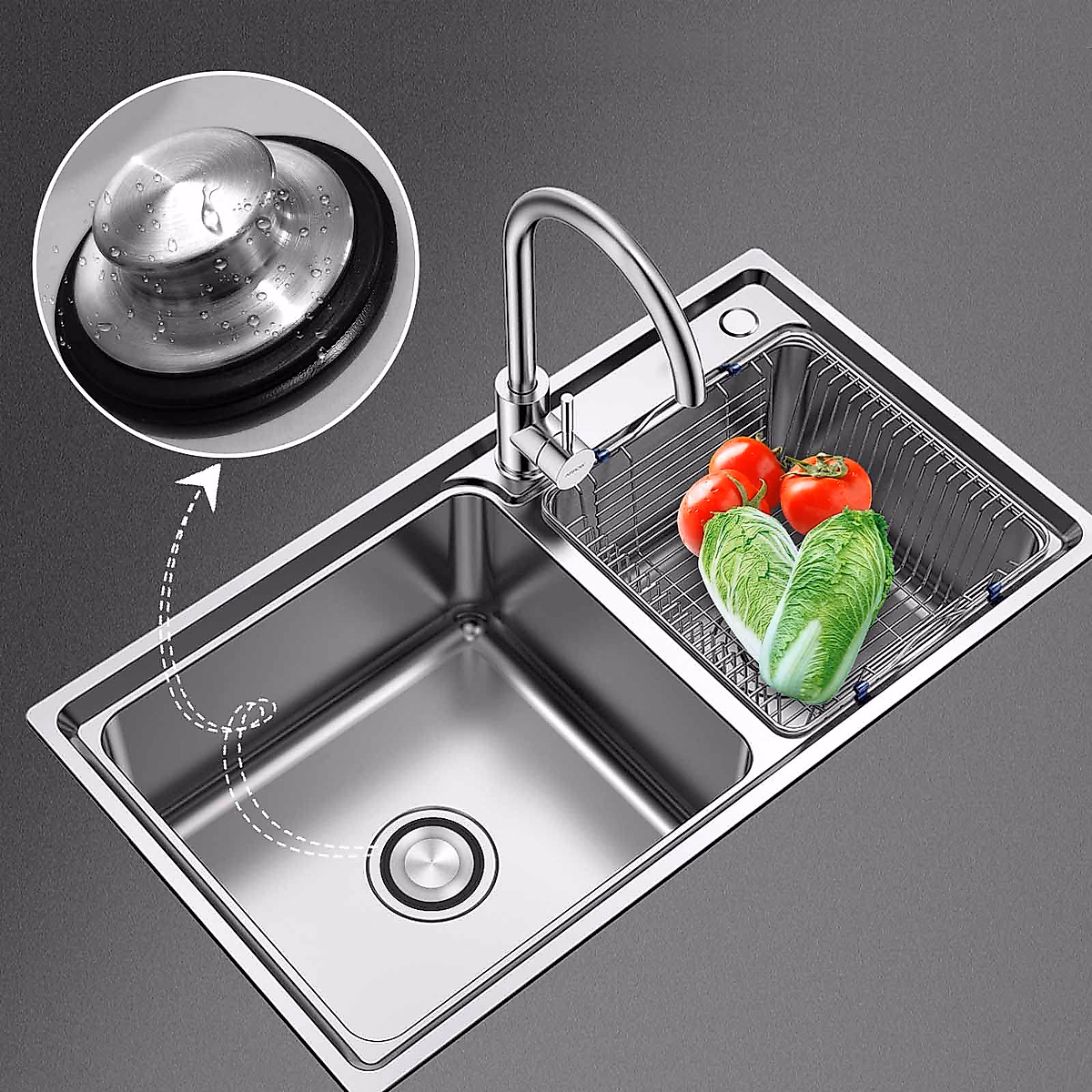 Sink Stopper 3.35 Inch Kitchen Stainless Steel Garbage Disposal Sink Plug for Insinkerator Kitchenaid Waste King Kohler and so on
