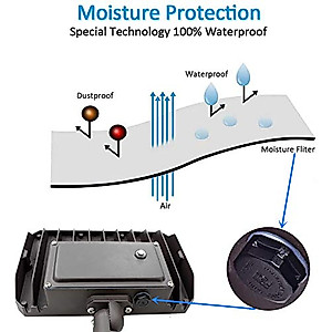Dusk to Dawn Outdoor 100W LED Flood Light with Knuckle, 14000LM 1000W Equivalent, 100-277V 5000K Daylight, ETL Commercial LED Flood Light Fixture, Outdoor Security Lighting for Landscape,Parking Lot