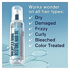 Boldplex 7 Hair Oil for Dry & Damaged Hair - Adds Shine, Strengthens, Smooths Split Ends & Frizz, Moisturizes & Nourishes. Weightless Hair Treatment Oil For Curly, Frizzy & Coarse Hair - 3.38 FlOz