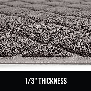 The Original Gorilla Grip 100% Waterproof Cat Litter Box Trapping Mat, Easy Clean, Textured Backing, Traps Mess for Cleaner Floors, Less Waste, Stays in Place for Cats, Soft on Paws, 35x23 Gray