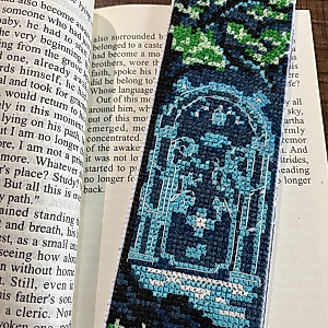 ZuoAnLF 5 PCS Cross Stitch Bookmark Kits,DIY Bookmarks Cross Stitch Kits,Stamped Embroidery Bookmarks for Adults Beginners,14CT