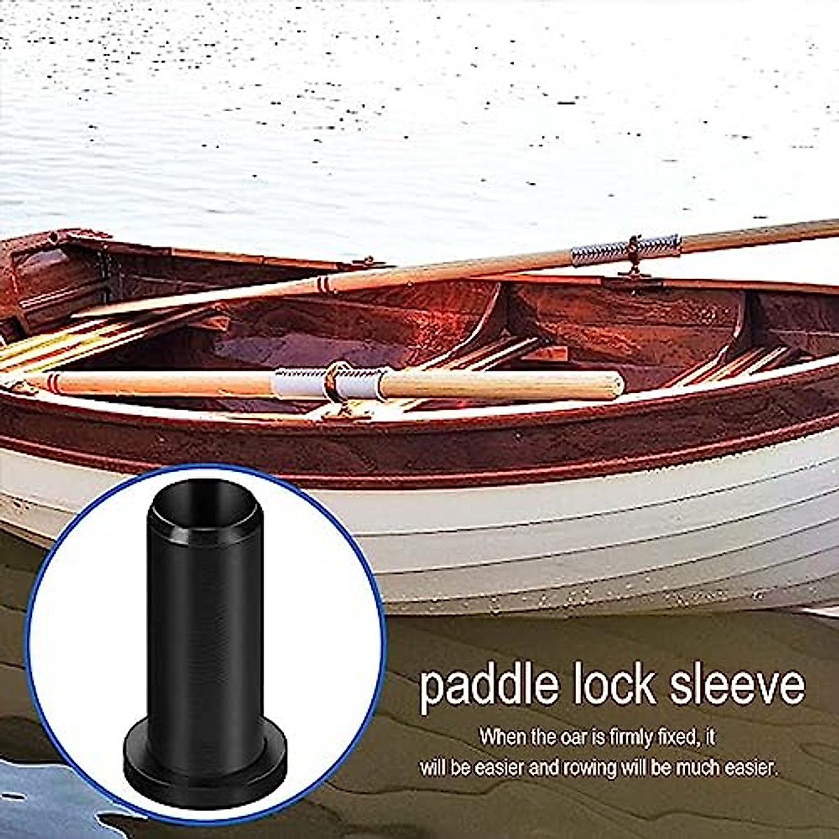 Lock Sleeve, 4-Pack/8-Pack Oar Collars Nylon Oar Sleeve For Oar Protector Durable Easy To Roll-On Oar Sleeve Boat Lock Clip Hardware Socket Boat Tool Holder Paddle Lock Sleeve Nylon Paddle Lock Socket