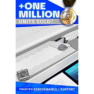 Dalstrong Nakiri Knife - 6.5 inch - Frost Fire Series - High Chromium 10CR15MOV Stainless Steel Vegetable Knife - Frosted Sandblast Finish - White Honeycomb Handle - Leather Sheath - NSF Certified