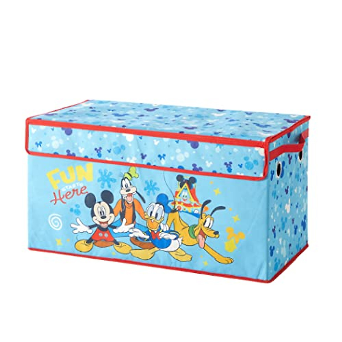 Idea Nuova Disney Mickey Mouse Collapsible Children’s Toy Storage Trunk, Durable with Soft Lid, 28.5"x 14.5"x16"