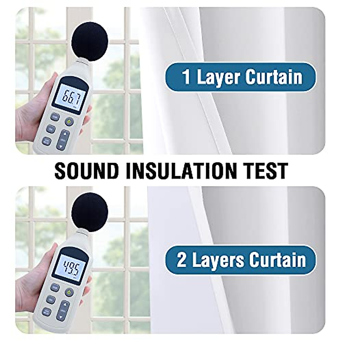 H.VERSAILTEX White Blackout Curtains 96 Inches Long (2 Layers) Light Blocking Lined Window Curtain Draperies for Bedroom Thermal Insulated Soft Thick Silky Grommet 2 Panels, White with White Liner
