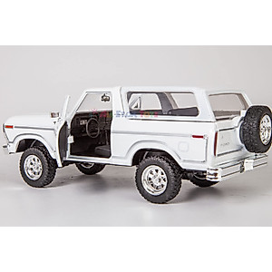 1978 Ford Bronco 1:24 Diecast Model Car White SUV SUT Truck Motormax All Star Toys Exclusive 79371