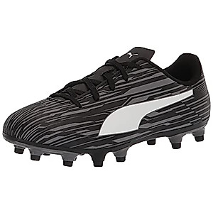 PUMA Rapido III FG/AG Soccer (Little Kid/Big Kid) Puma Black/Puma White/Castlerock 3.5 Little Kid M
