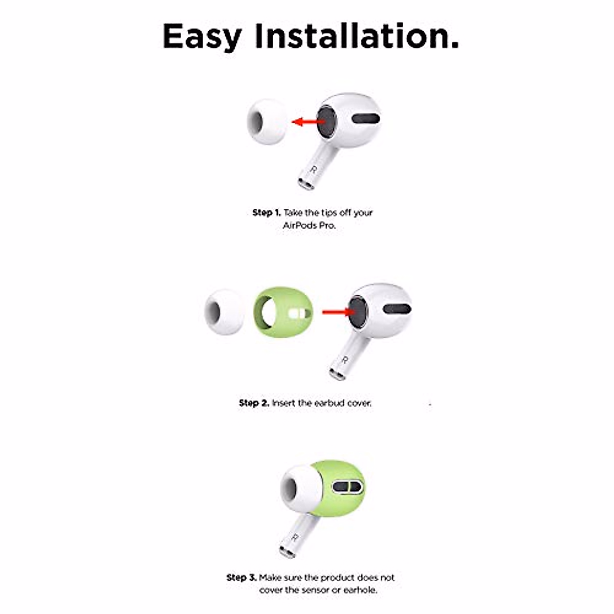 Loirtlluy 2021 Upgraded 7 Pairs Airpods Pro Ear Tips Cover, Liquid Silicone Airpods Pro Earbuds Covers [Fit in The Charging Case], Anti-Slip Protective Accessories Compatible with Airpods Pro