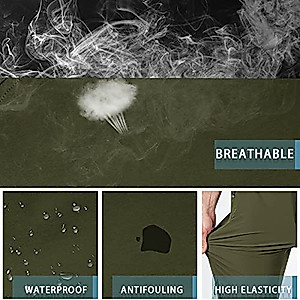 Postropaky Mens Hiking Quick Dry Lightweight Waterproof Fishing Pants Outdoor Travel Climbing Stretch Pants(Green32x32)