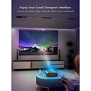 ZLXDP V50 Portable 5g WiFi Projector Mini Smart Real 1080p Full Movie Proyector 200'' Large Screen Led Bluetooth Projectors (Color : E)