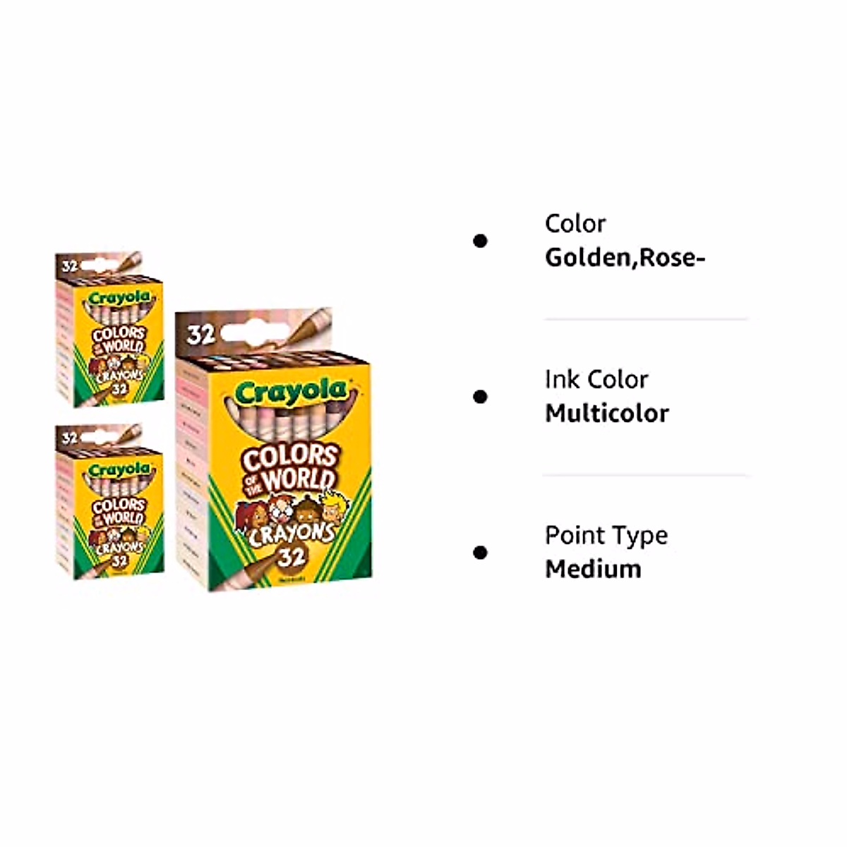 Crayola Multicultural Crayons - 32 Count