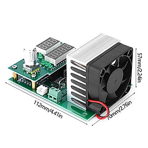 60W 9.99A 30V Electronic Load Aging Test Module,Single Mode Constant Current Battery Capacity Tester, Intelligent Fan Control,Overheat
