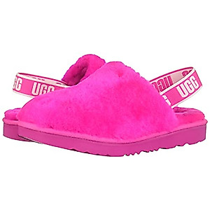UGG Girls K Fluff Yeah Clog Slipper, Rock Rose, 6 Big Kid