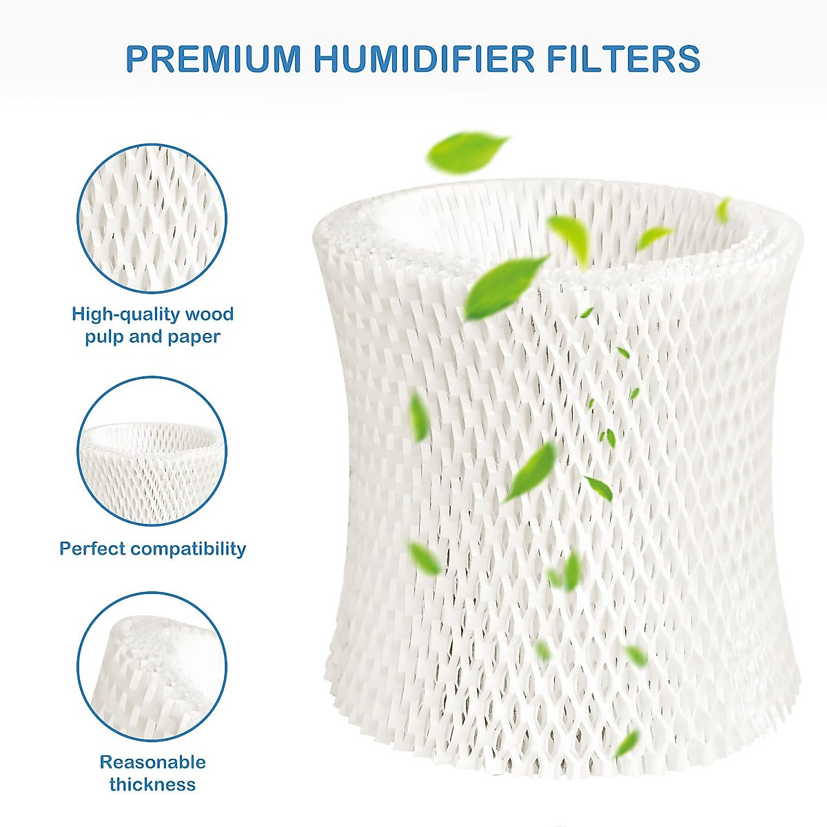 Humidifier Wick Filter Replacement Compatible with Canopy Nursery Humidifiers ONLY, Multi-Layer Filter Made with Wood Pulp, Paper Filter, 3-Pack