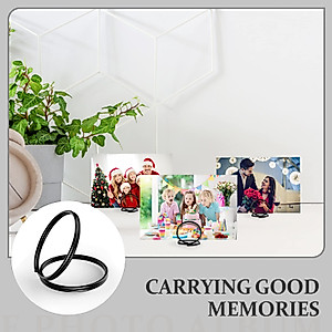 Zhengmy 50 Pcs Table Number Holders Place Card Holder Small Size Table Card Holders Photo Holder for Table Centerpieces Table Number Stands for Wedding Party Graduation(Black)