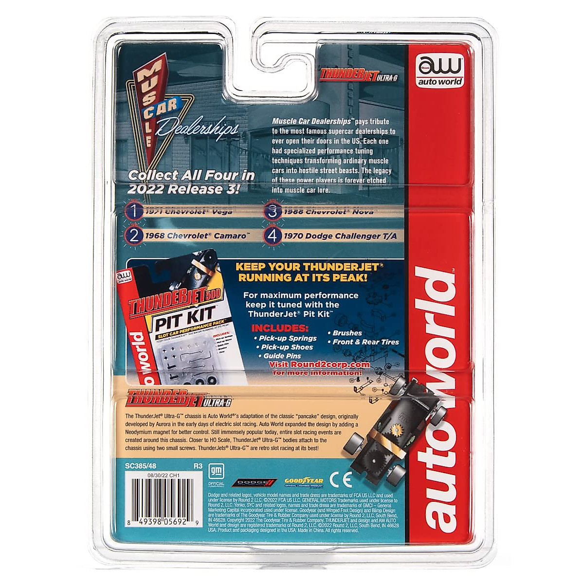 Auto World Thunderjet Nickey - 1966 Chevy Nova (Gray) HO Scale Slot Car