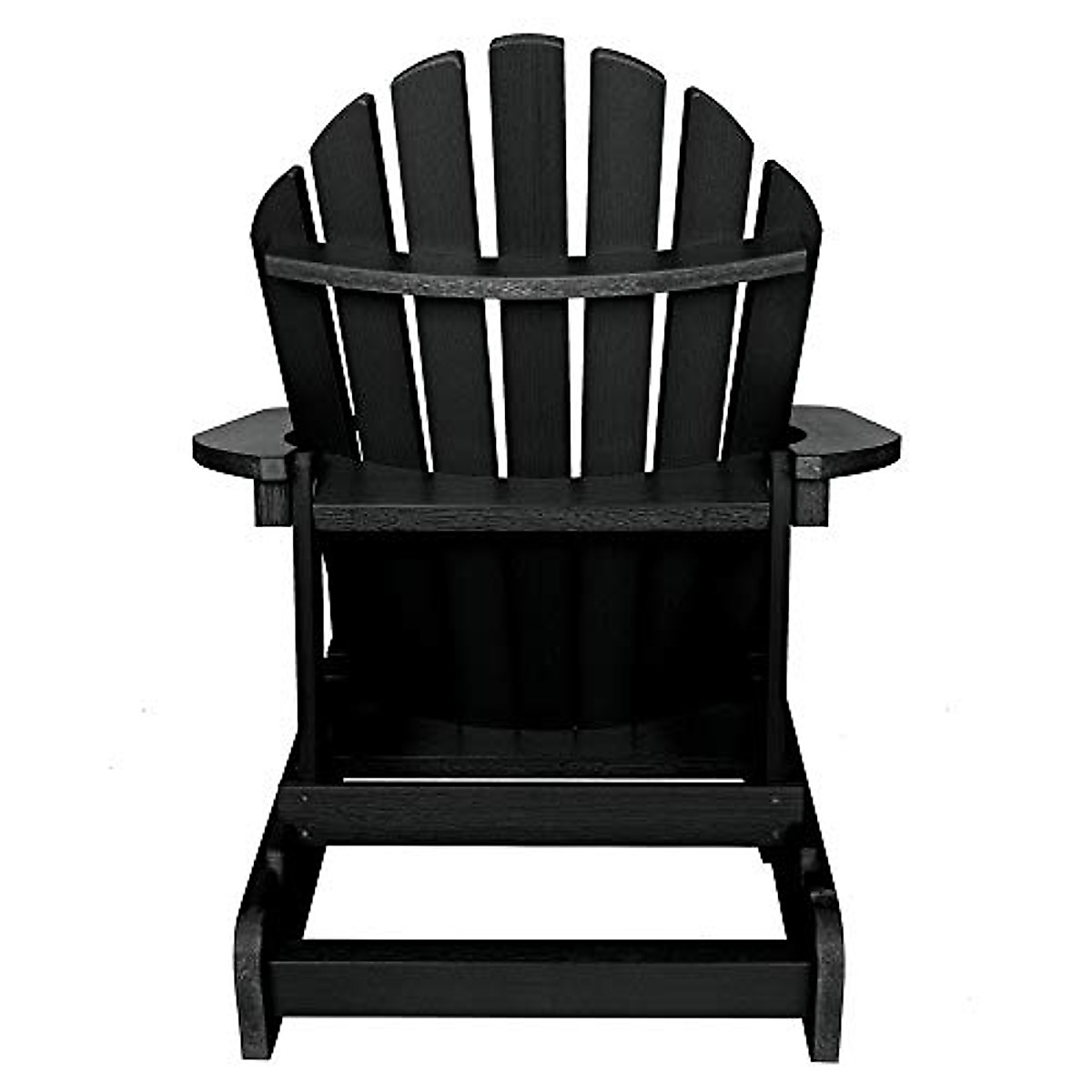 Highwood AD-CHL1-BKE Hamilton Made in the USA Adirondack Chair, Adult Size, Black