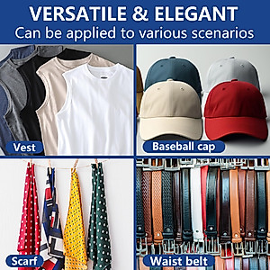 4 Pcs Hat Hooks for Baseball Caps- Aluminium Baseball Cap Organizer Hanger- Large Capacity Cap Rack Hat Storage Holder for Closet Bedroom Saving Space (Silver)